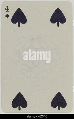 French Portrait card deck - 1850 - Queen of Spades Stock Photo - Alamy