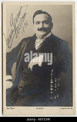 Enrico Caruso, the legendary Italian opera singer, is pictured with his ...