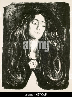 Edvard Munch - The Brooch. Eva Mudocci Stock Photo - Alamy
