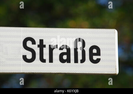 Road Sign Street Name Straße (Street in German Stock Photo - Alamy