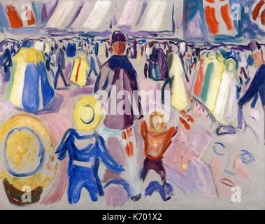 Edvard Munch - 17th of May in a Small, Norwegian Town (1919 Stock Photo ...