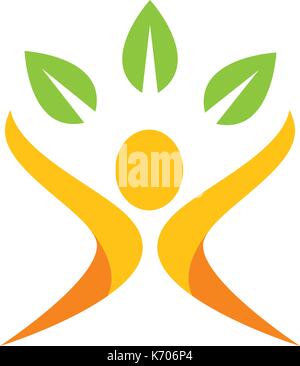 Fun people Healthy Life icon Logo template Stock Vector Image & Art - Alamy