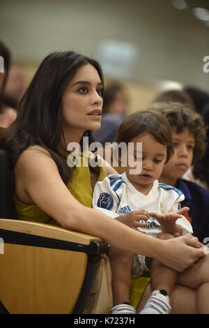 Clarice Alves son Liam during act of presentation of Marcelorenovation ...