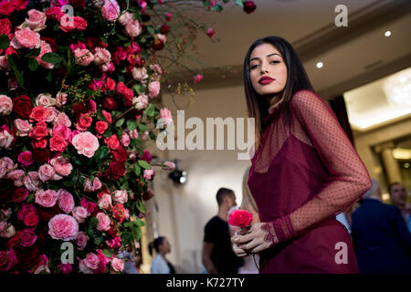 Cindy Kimberly runway a creation from “ Palomo Spain" during Pasarela ...