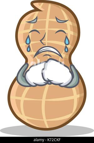 Monkey Cartoon Mascot Character Crying Vector Illustration Stock Vector ...