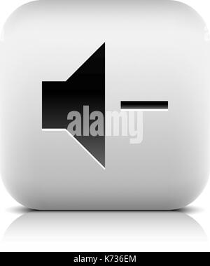 The minus in a square icon sign. Round symbol on bright colourful buttons. Vector illustration ...