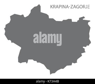 Map of Krapina-Zagorje, a province of Croatia Stock Vector Image & Art ...
