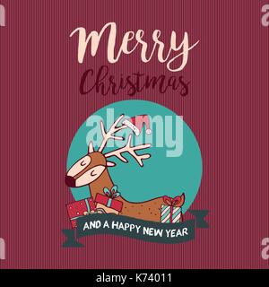 Christmas and New Year Hand Drawn Sketch Spruce Wreath, Frame Banner or ...