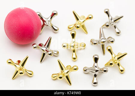 Jacks Game Pieces Stock Photo - Alamy