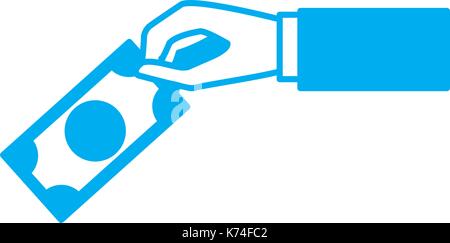 Hand with Money billet isolated Stock Vector Image & Art - Alamy