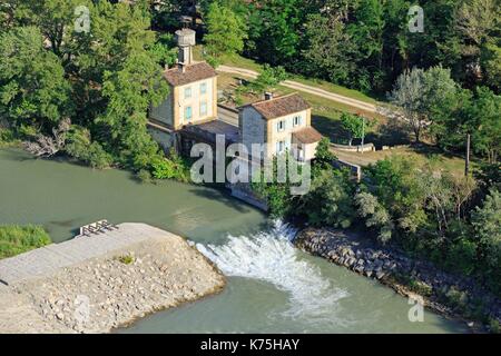France, Vaucluse, Pertuis, old water intake of the Canal of Marseille ...