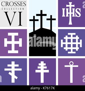 Illustration of a set of different crosses types Stock Vector Image ...
