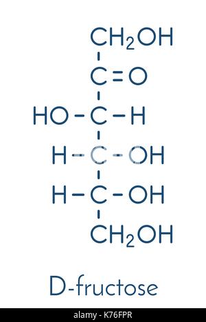 Skeletal formula of Fructose. chemical molecule Stock Vector Image ...