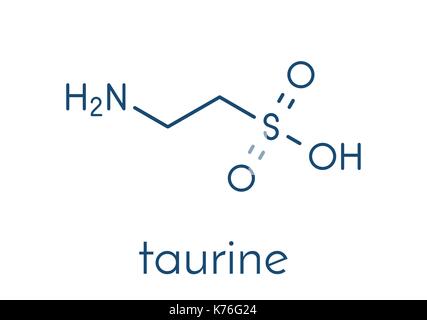 Taurine molecular structure. Taurine skeletal chemical formula ...