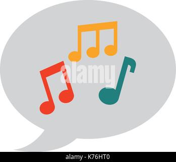 speaker bubble note music melody composition Stock Vector Image & Art ...