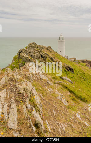 The 1836 lighthouse at Start Point Devon England UK Stock Photo - Alamy