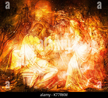 The Anointing of Jesus at Bethany, New Testament, by Julius Schnorr von ...