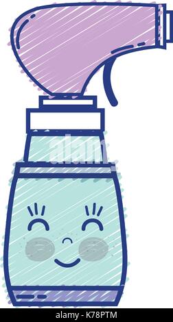 kawaii cute happy spray bottle Stock Vector Image & Art - Alamy