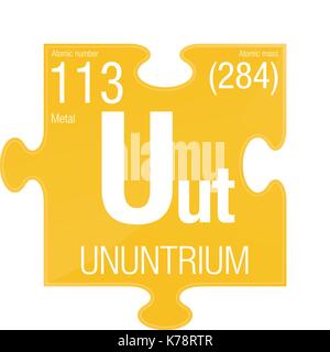 Ununtrium symbol. Element number 113 of the Periodic Table of the ...