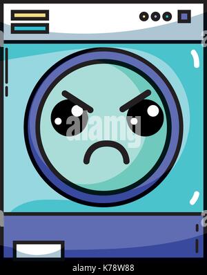 Angry washing machine character cartoon Stock Vector Image & Art - Alamy