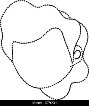 dotted shape avatar woman face with hairstyle design Stock Vector Image ...