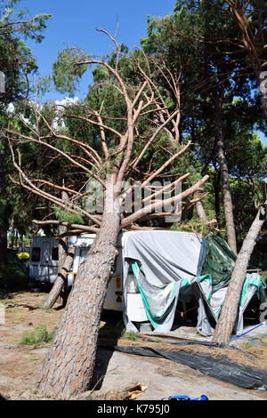 Storm Damage Camping tornado destroy caravan camper mobil home campsite ...