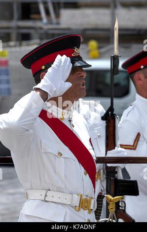Armed Forces of Malta guard of honour during ceremony in front of the ...