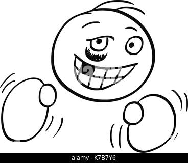 Cartoon vector stickman boxer in boxing gloves and shorts Stock Vector ...