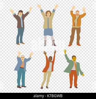 happy young people Stock Vector Image & Art - Alamy