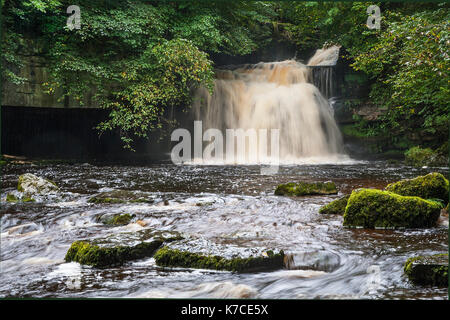 West Burton waterfall 'Cauldron Force', in the Yorkshire Dales Stock ...