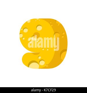 Vector cheese numeral nine Stock Vector Image & Art - Alamy
