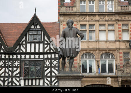 Robert Clive Statue, Tudor House Facade; High Street; Shrewsbury ...