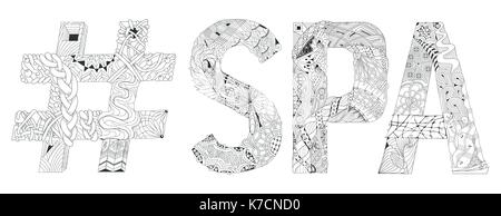 Hand drawn zentangle hashtag for coloring page Stock Vector Image & Art ...