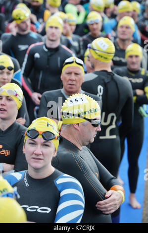 London, UK. Competitors at the Swim Serpentine festival held on the ...