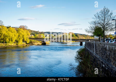 Perth, Tay Street, Perth Bridge, River Tay, Perthshire, Scotland, UK ...