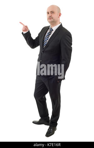 businessman full body pointing isolated on white background Stock Photo ...