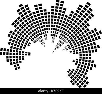 equalizer music sound wave circle vector symbol icon design. Beautiful ...