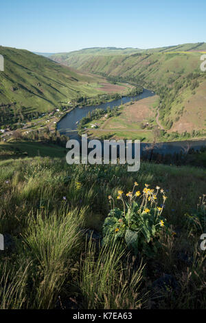 The small community of Troy on the Grande Ronde River in Northeast ...