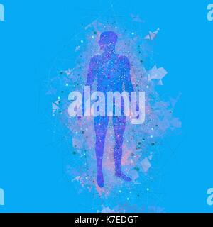 Atomic structure of the human body, illustration Stock Photo - Alamy