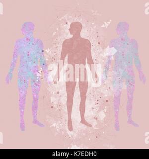 Atomic structure of the human body, illustration Stock Photo - Alamy