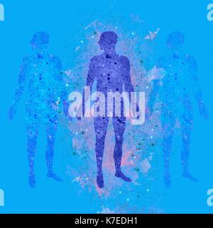 Atomic structure of the human body, illustration Stock Photo - Alamy