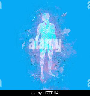 Atomic structure of the human body, illustration Stock Photo - Alamy