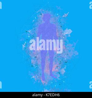 Atomic structure of the human body, illustration Stock Photo - Alamy