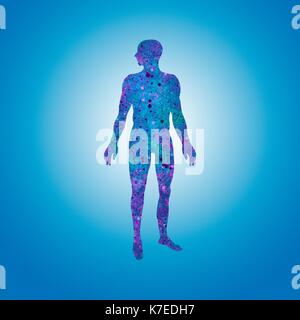 Atomic structure of the human body, illustration Stock Photo - Alamy