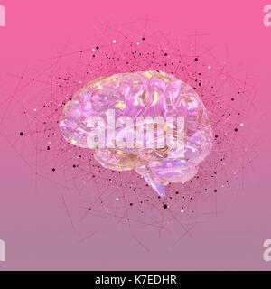 Atomic structure of the human brain, illustration Stock Photo - Alamy