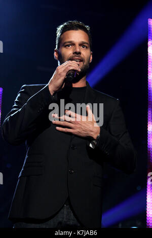 Ricky Martin performs in concert, taping an upcoming segment of MTV's ...