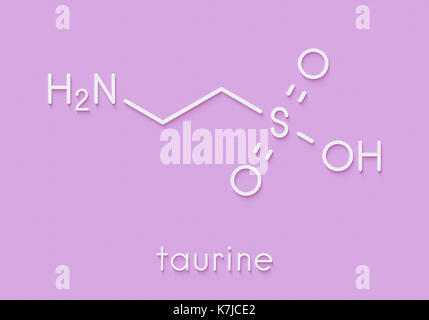 Chemical structure of a Taurine molecule, which is a common ingredient ...