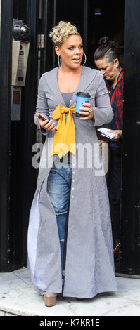 Pink at the Absolute Radio studios Featuring: Pink, Alicia Moore Where ...