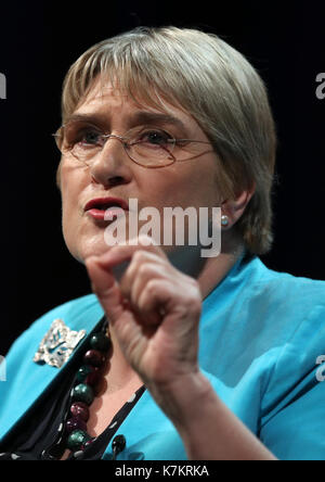 President of the Liberal Democrats, Baroness Brinton, delivers a speech ...