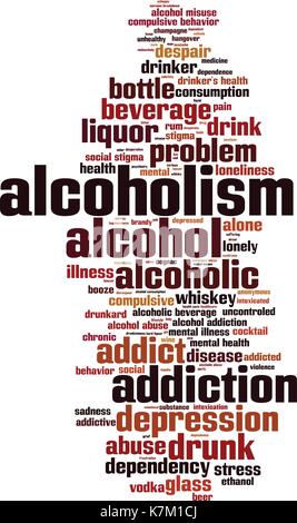 Alcoholism word cloud concept. Vector illustration Stock Vector Image ...